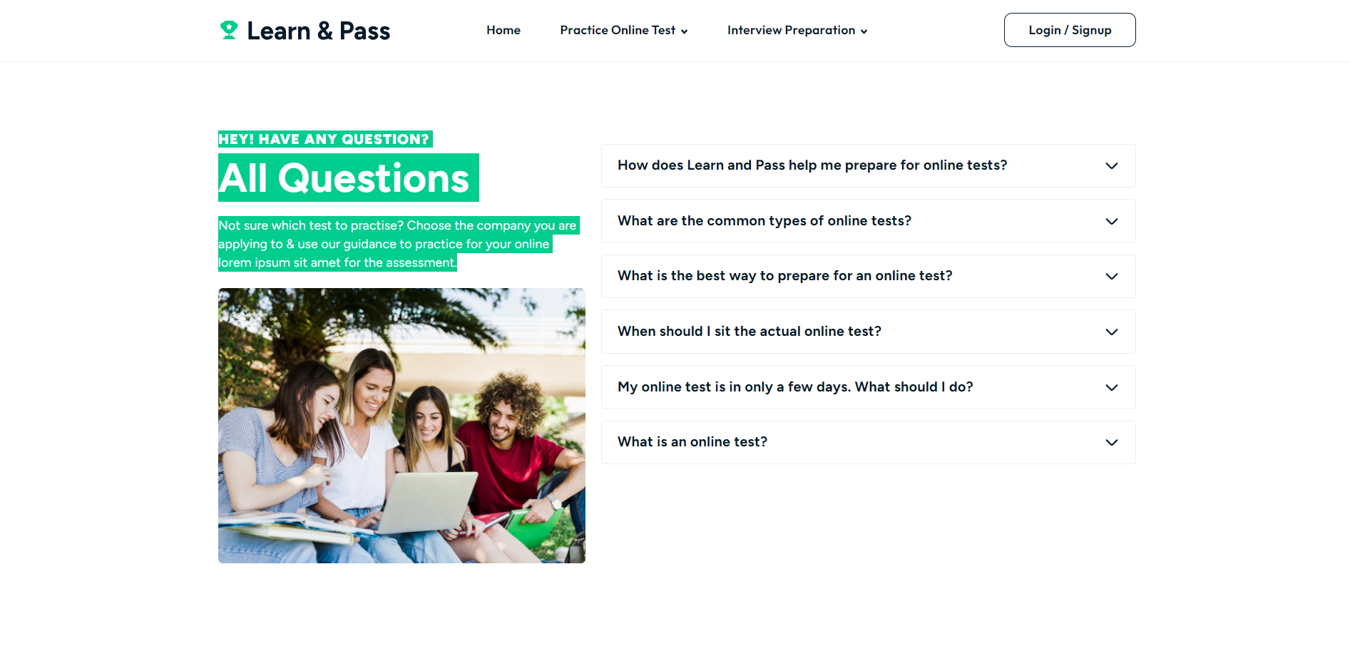 FAQ's - Learn & Pass